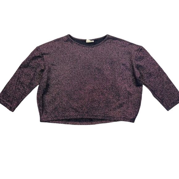 Zara | Shirts & Tops | Zara Metallic Mesh Overlay Shirt | Poshmark